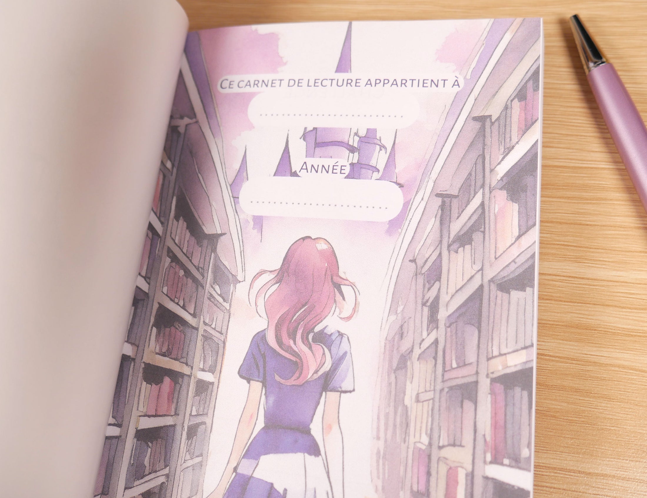 Carnet de lecture A5 | Reading Journal | 100 fiches | Kawaii Journal